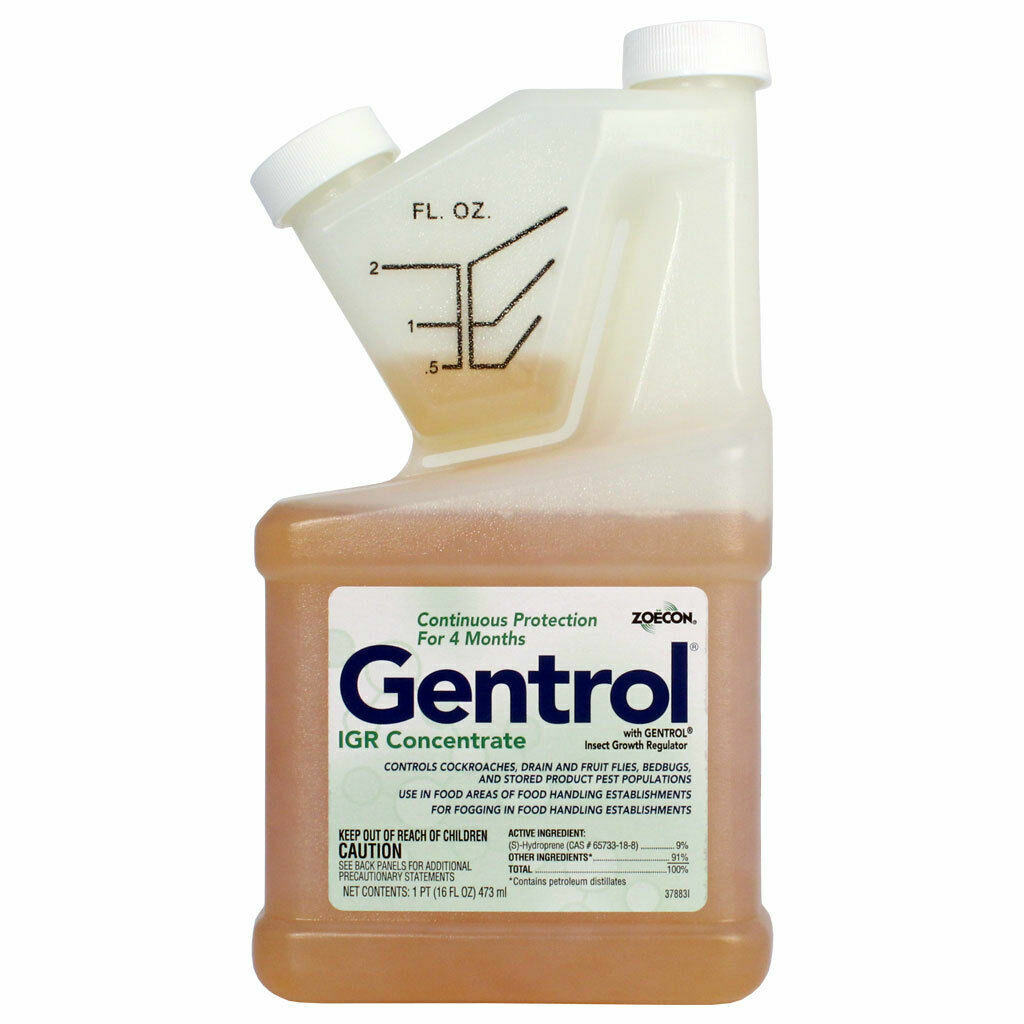 Gentrol IGR Concentrate Insect Growth Regulator Roaches Bed Bugs - 1oz ...