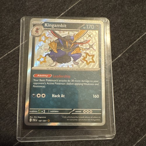 Pokémon TCG Kingambit Scarlet & Violet: Paldean Fates 187/091 Holo ...