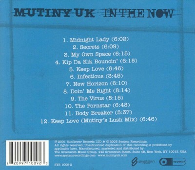 MUTINY UK IN THE NOW NEW CD 820997100923| eBay