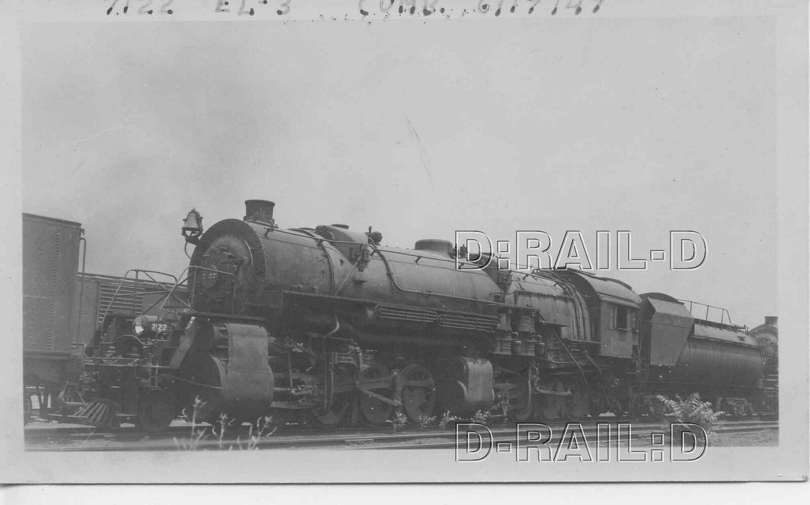 9E492 RP 1947 BALTIMORE & OHIO RAILROAD 2-8-8-0 LOCO #7122 CUMBERLAND ...