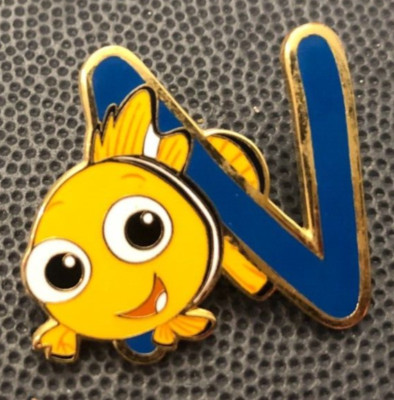 Disney pin 21574 Finding Nemo Pixar Alphabet Pin Letter N swimming ...