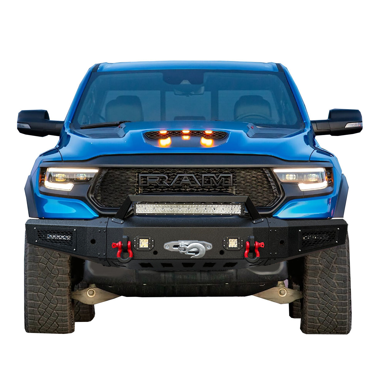 For 2021-2023 Dodge Ram 1500 TRX Front Bumper With Winch Plate & LED ...