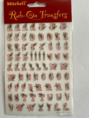 Mitchell Rub-On Transferbogen BUCHSTABEN A-Z | eBay.de
