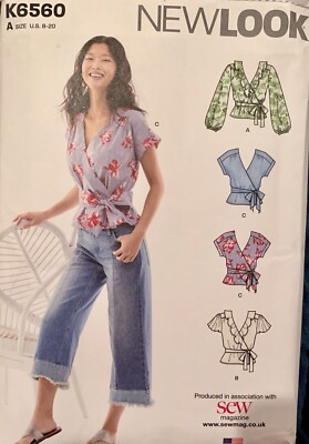 New Look Sewing Pattern 6560 Misses Tops, A Size 8-20 Uncut | eBay