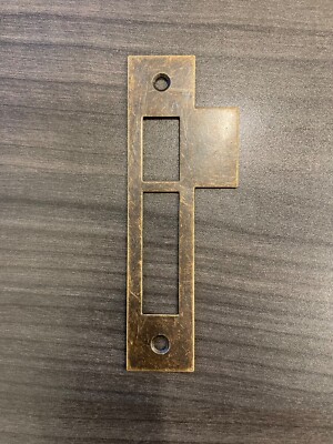 Antique Brass Door Strike Plate, Mortise, Striker, Keeper, Latch 4-3/8 ...