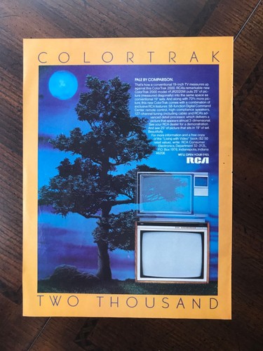 1983 vintage original print ad RCA Colortrak 2000 19” Color Television ...