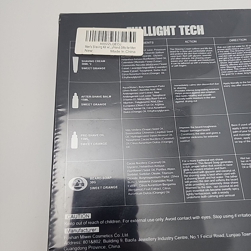 Fulllight Tech Orange Shaving Cream Kit - Shave Oil After Shave Balm ...