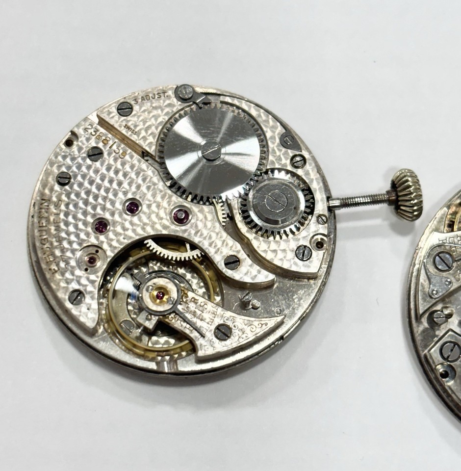 Two High Grade Men’s Huguenin & E Gubelin 12 Size Pocket Watch ...