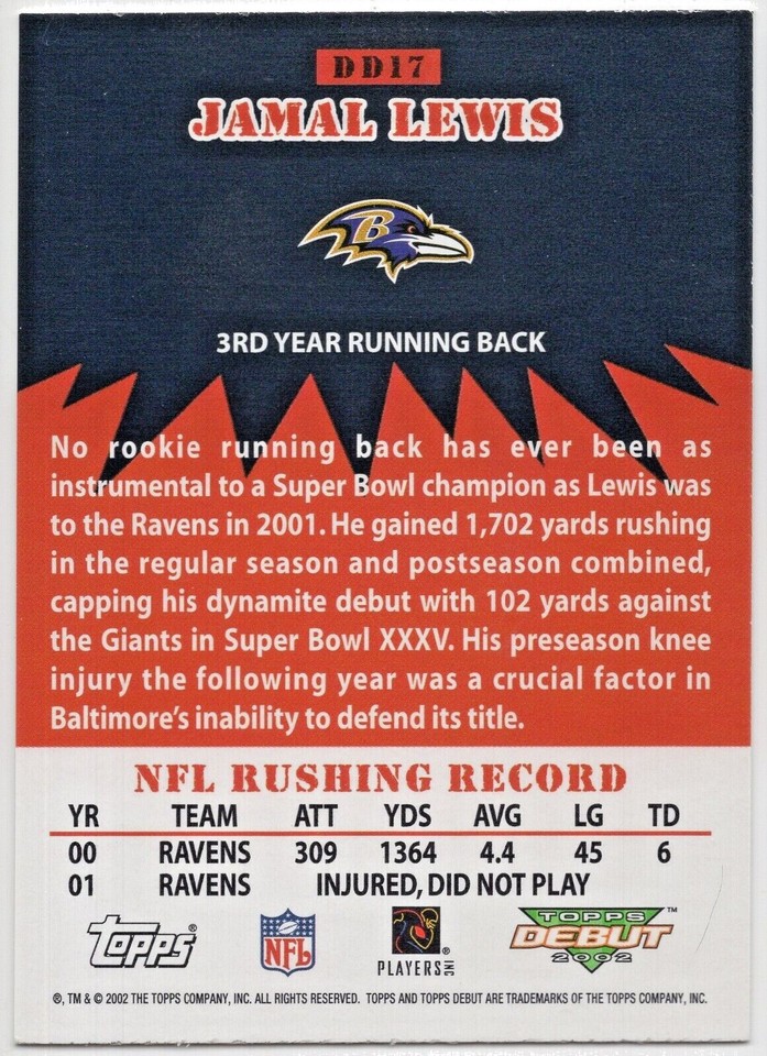 002 Single Insert SP Parallel Special Set & Serial Numbered NFL Trading ...