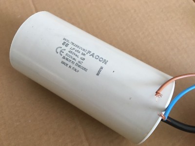 55uF 450Vac FACON mod.7I52550V8C 5% Motor Run Capacitor NOS Twin leads ...