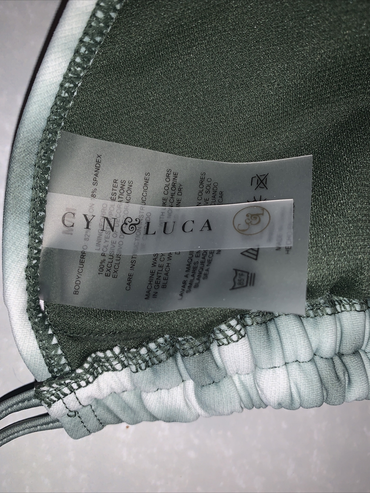 Cyn & Luca Army Tie Dye Triangle Bikini Swim Set - Gem