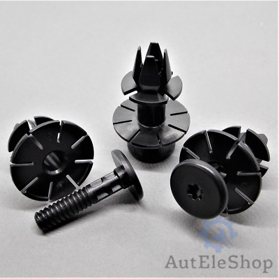 10Tl. 5x Distanzclips mit 5x Stift Seitenschweller für BMW MERCEDES ...