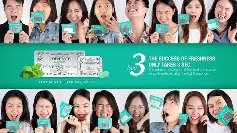 Dentiste Mastic Ball Mint Mouth Freshener Breath Sugarfree Peppermint 3 ...