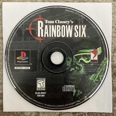 🔥 Tom Clancy's Rainbow Six (PlayStation 1 PS1, 1999) Mint Disc Only ...