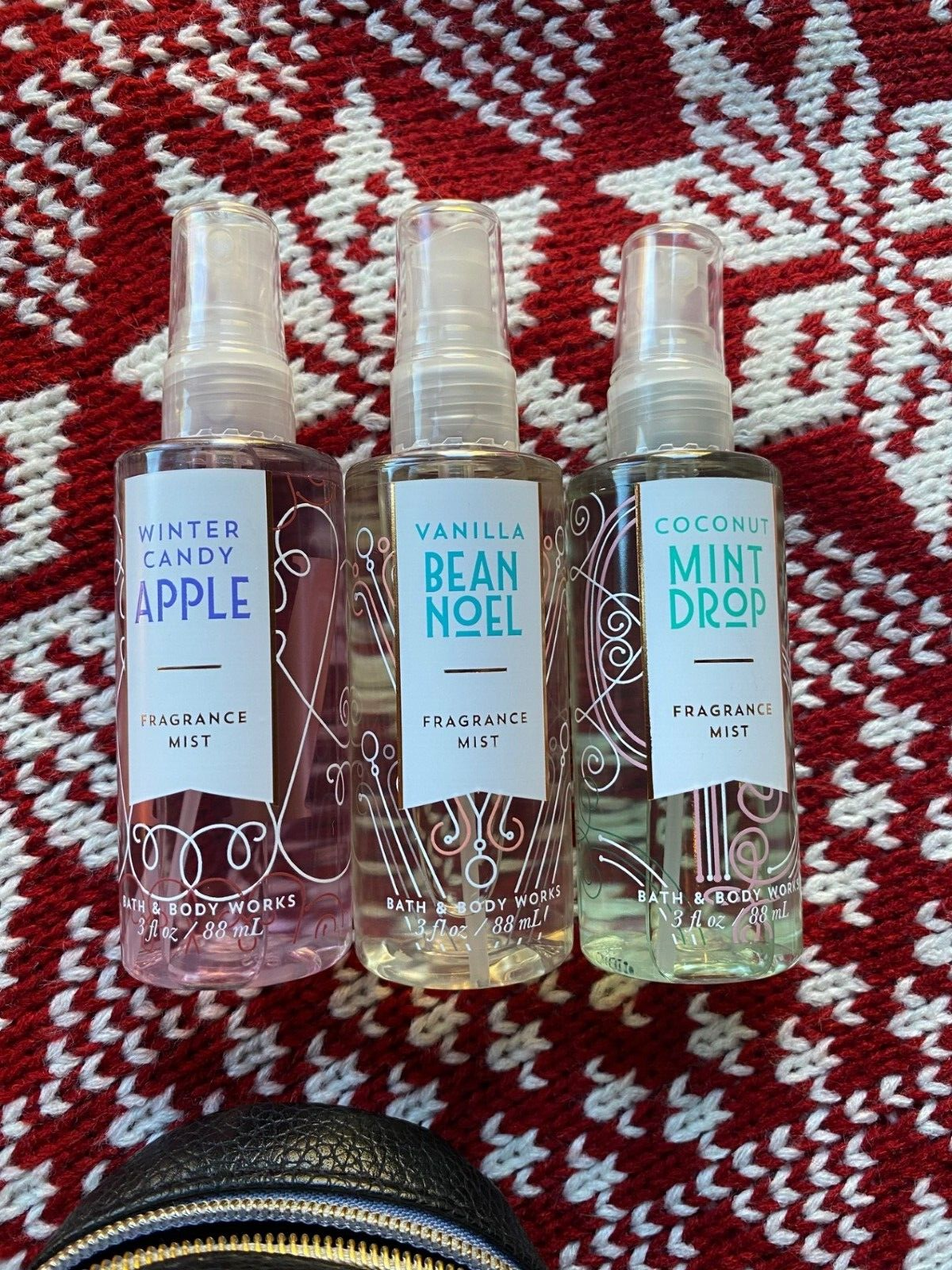 NEW Bath & Body Works Penguin Gift Set 3 Fragrance Mist Pouch Apple ...