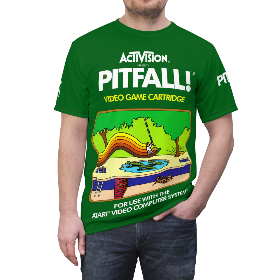 Pitfall! Activision Atari 2600 Retro Vintage Cover Video Game T-Shirt ...