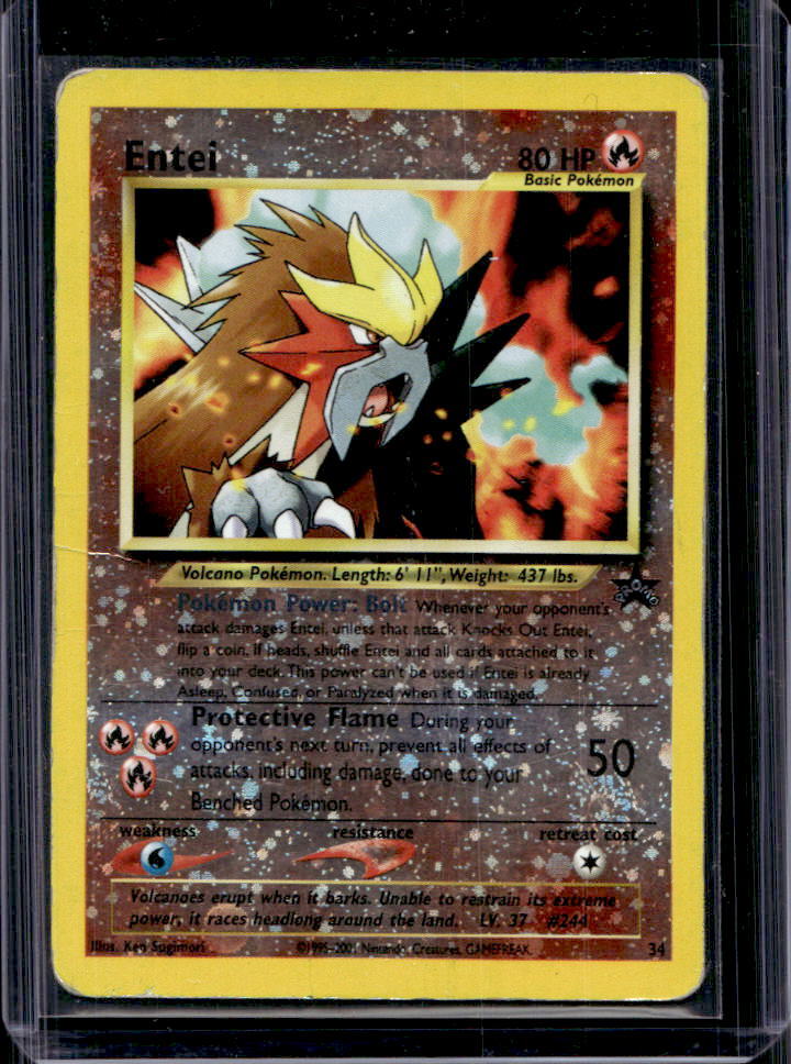 1999 Pokemon Wizards of the Coast Exclusive Black Star Promos Entei ...
