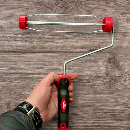 Wilko Paint Roller Frame 9" x 1.5" Inch Push Fit Plastic Handle Cage ...