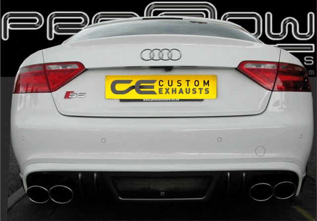 AUDI S5 STAINLESS STEEL CUSTOM BUILT DUAL BACK BOXES - TWIN TAIL PIPES ...