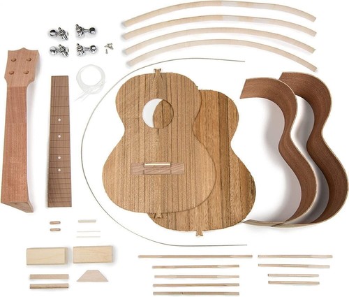 StewMac DIY Build Your Own Walnut Tenor Ukulele Kit, with Walnut Top | eBay
