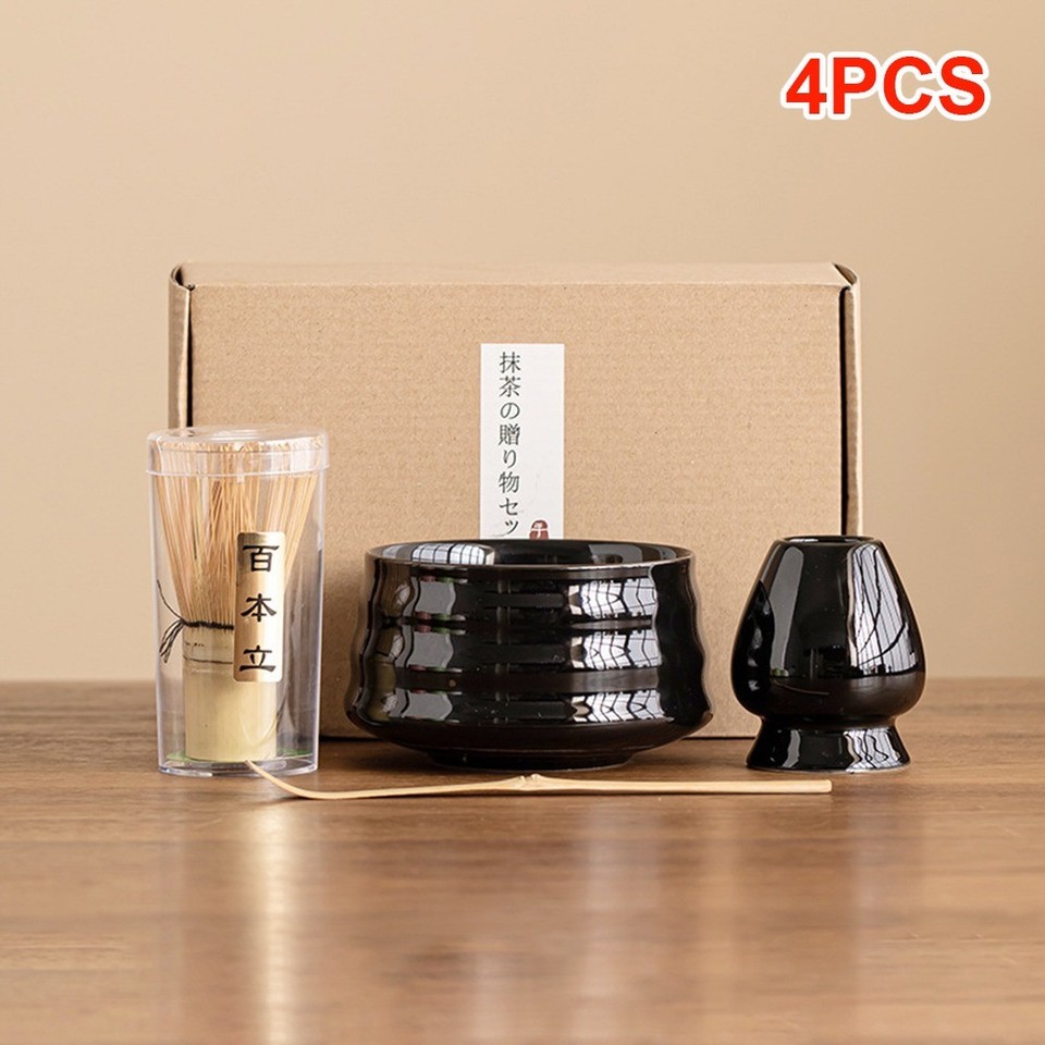 4/7PCS Food Grade Japanese Matcha Tea Set Bamboo Ceramic Japanese ...