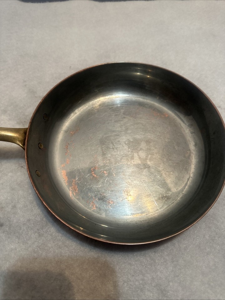 Vintage Tagus COPPER FRYING PAN Portugal Brass Handle 8” FREE SHIP | eBay