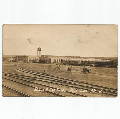 Milo Maine Bangor & Aroostook Railroad Shops Antique Real Photo ...