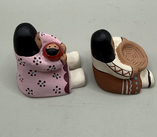 2 Miniature Native American Pueblo Southwest Miniature Figurines, 1” X ...