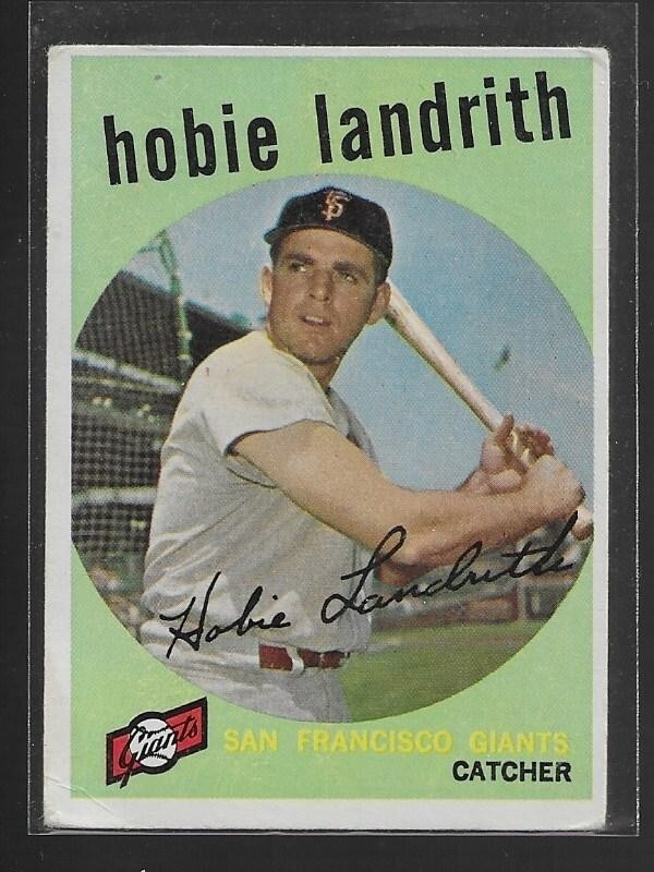 HOBIE LANDRITH 1959 Topps Baseball card #422 San Francisco Giants GOOD ...