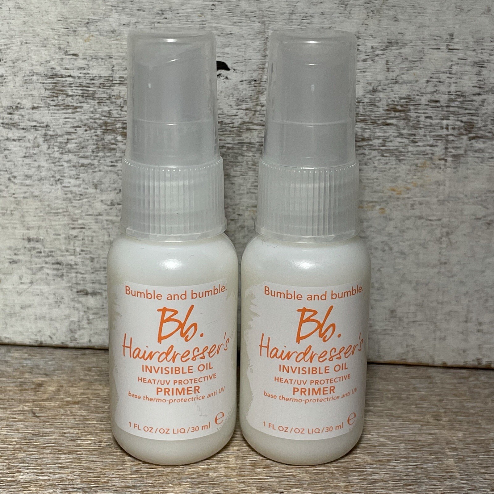 Lot of 2 Bumble and Bumble Bb Hairdresser's Invisible Oil Primer 1 fl ...