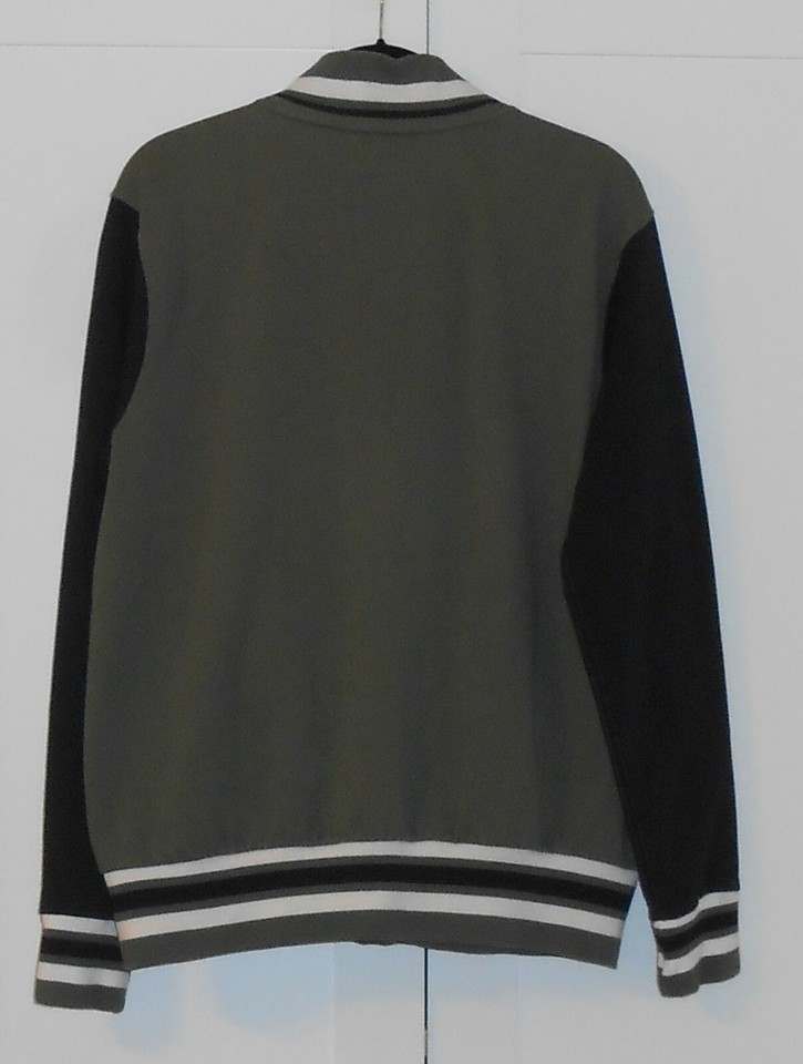 MEN'S AMERICAN RAG CIE OLIVE GREEN AND BLACK VARSITY JACKET - SIZE ...