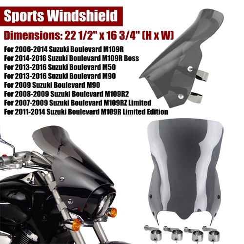 For Suzuki Boulevard M109R M90 M50 Models Sport Windshield Windscreen ...