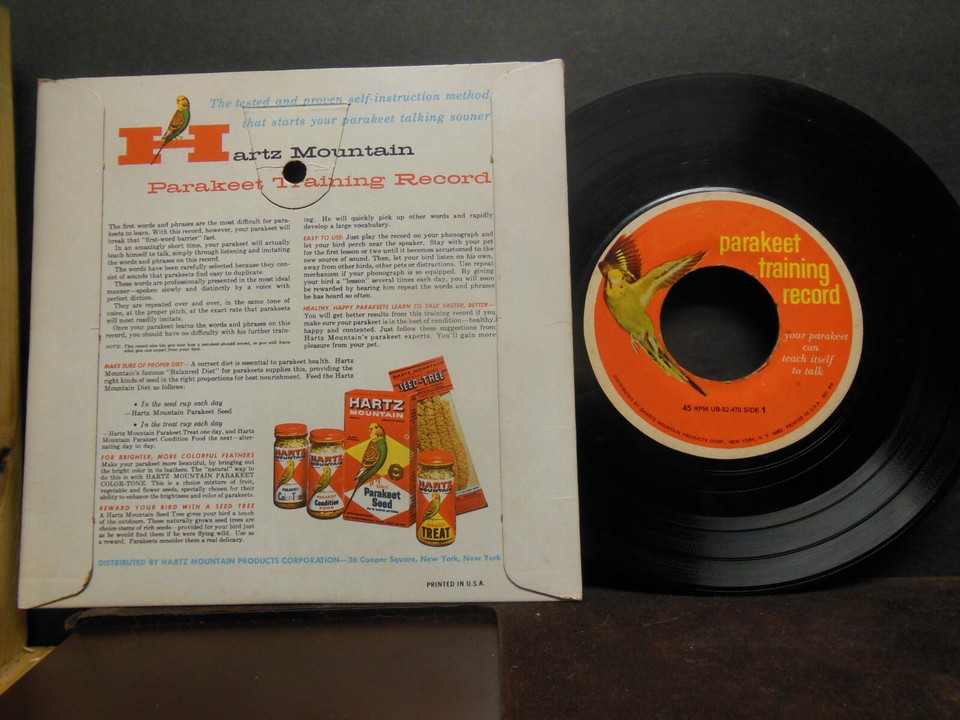 Chirp Peep Chirp Chirp - Parakeet Training Record, 45 RPM VG w/ PS (23D ...