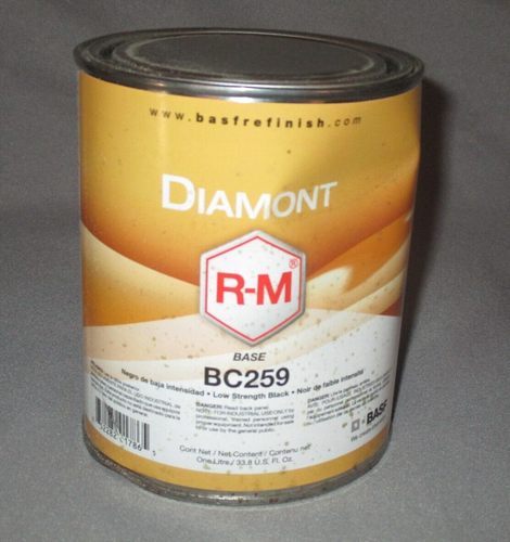 Diamont R-M BASF BC259 Base Automotive Paint Low Strength Black NOS for ...