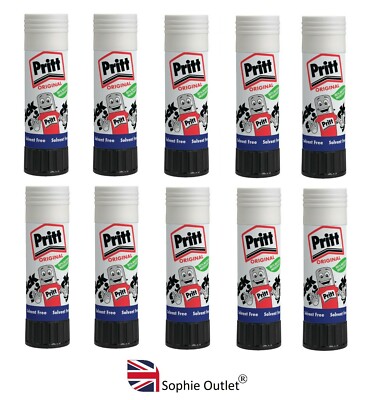 10 Genuine Pritt Stick Glue Washable Non-Toxic For Office School Home ...