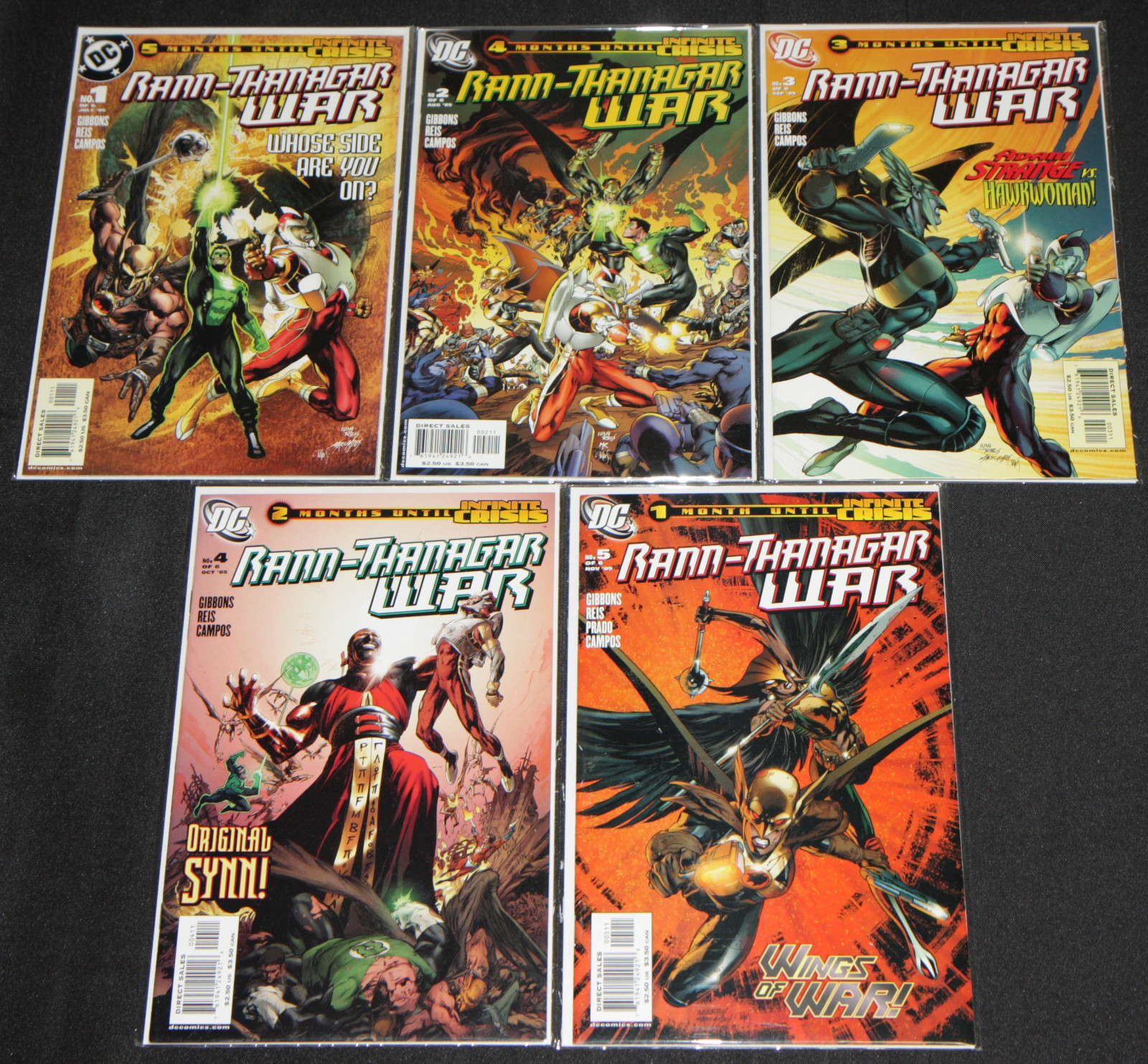 Modern DC RANN-THANAGAR WAR 5pc High Grade Comic Lot Hawkman Green ...