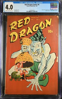 Red Dragon Comics #6 CGC VG 4.0 1st Appearance Black Crusader! Street and Smith | eBay