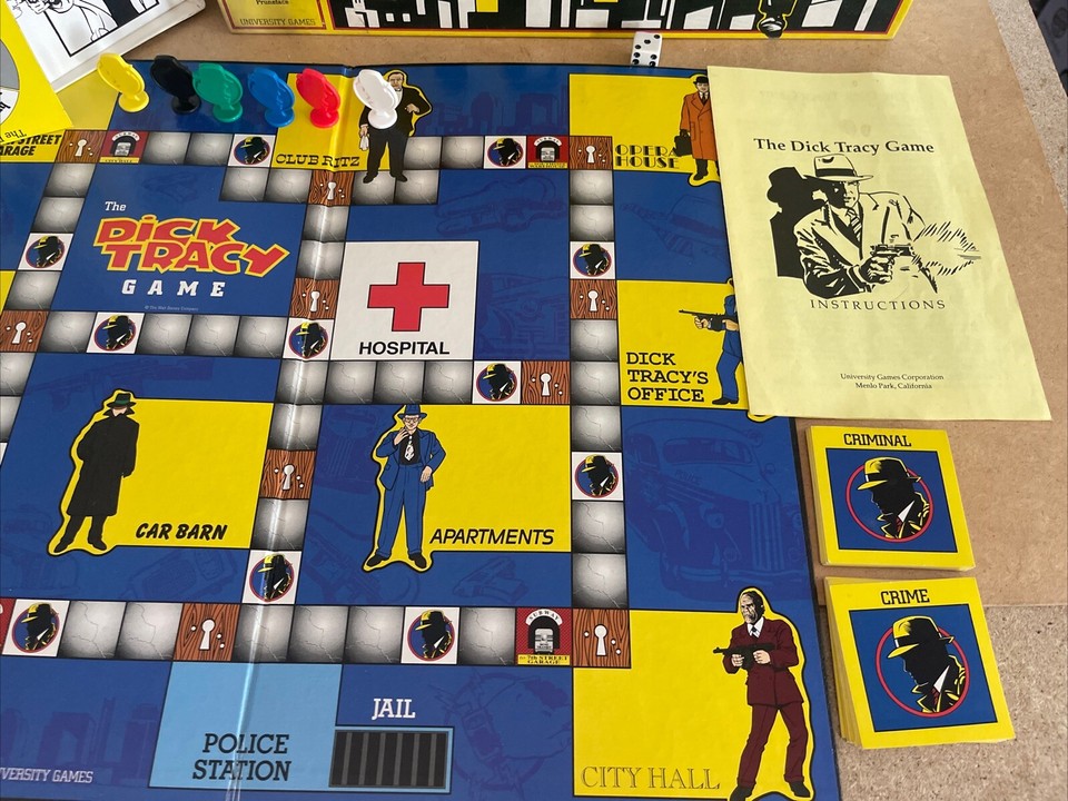 University Games Walt Disney Vintage 1990 The Dick Tracy Board Game ...