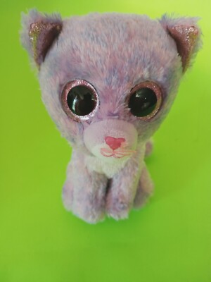 Ty Beanie Boos Plush 6" Cassidy Purple Kitty Cat | eBay
