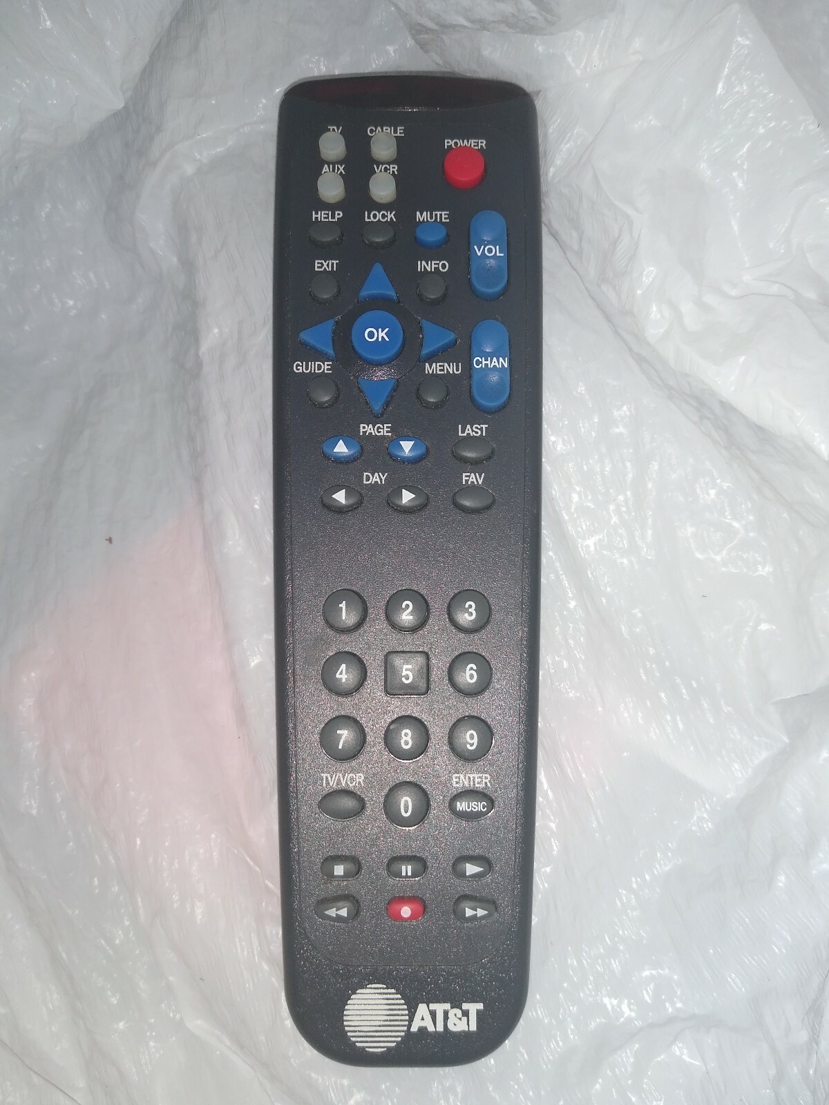 AT&T Charter Comcast Remote Black 200B UA164 missing battery cover ...
