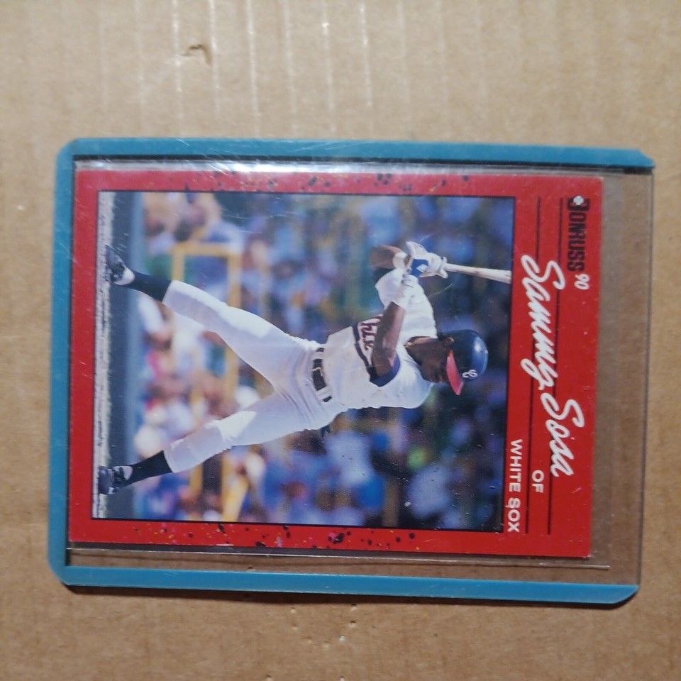 1990 Donruss Sammy Sosa Rookie card #489 error wrong dob mint condition ...