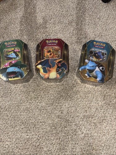 Pokémon 2014 EX POWER TRIO COLLECTOR TIN SET: CHARIZARD, VENUSAUR ...