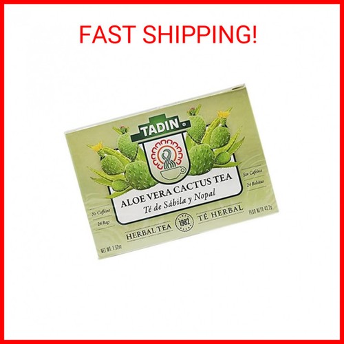 Tadin Aloe Vera Cactus Tea. Caffeine Free. 24 Tea Bags. 1.52 oz. Pack ...