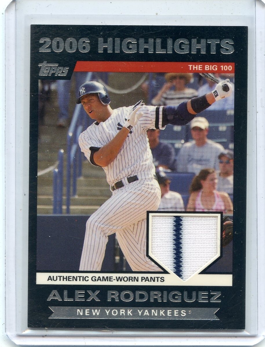 2007 TOPPS #HR-AER ALEX RODRIGUEZ "A-ROD" JERSEY CARD, NEW YORK YANKEES ...