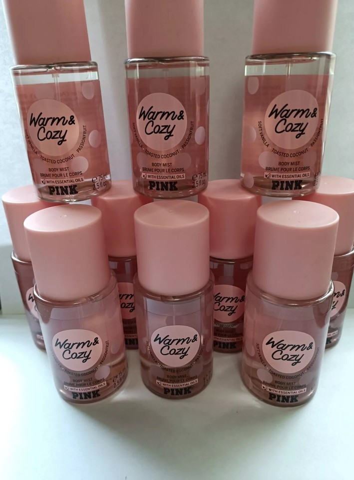 Victoria's Secret Pink Warm & Cozy Body Mist Mini Travel Size Set Of 10 ...