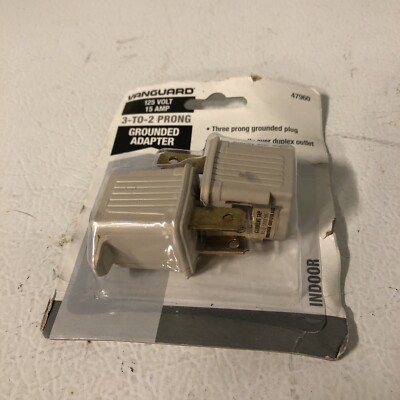 Vanguard Gray Indoor 3-To-2 Prong 125Volt 15 Amp UL Grounded Plug ...