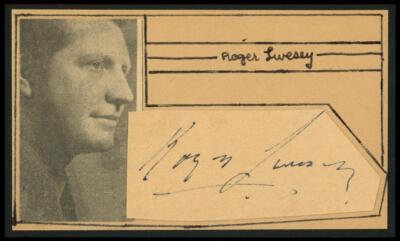 ROGER LIVESEY (1906-1976) autograph cut | "The League of Gentlemen ...