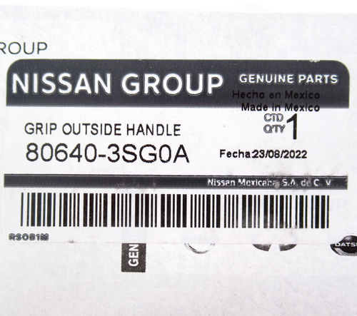 Genuine OEM Nissan 80640-3SG0A Exterior Front Door Handle 2013-2015 ...