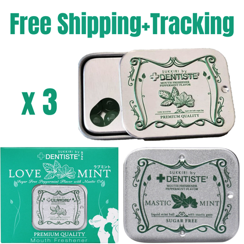 Sukkiri By Dentiste Mouth Freshener Peppermint Sugar-Free Mastic Mint ...