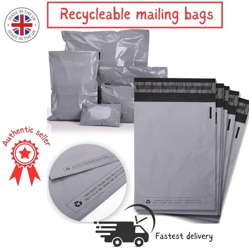 GREY Postal Bags Packaging Poly Parcel Mailing Packing Postage Sacks ...